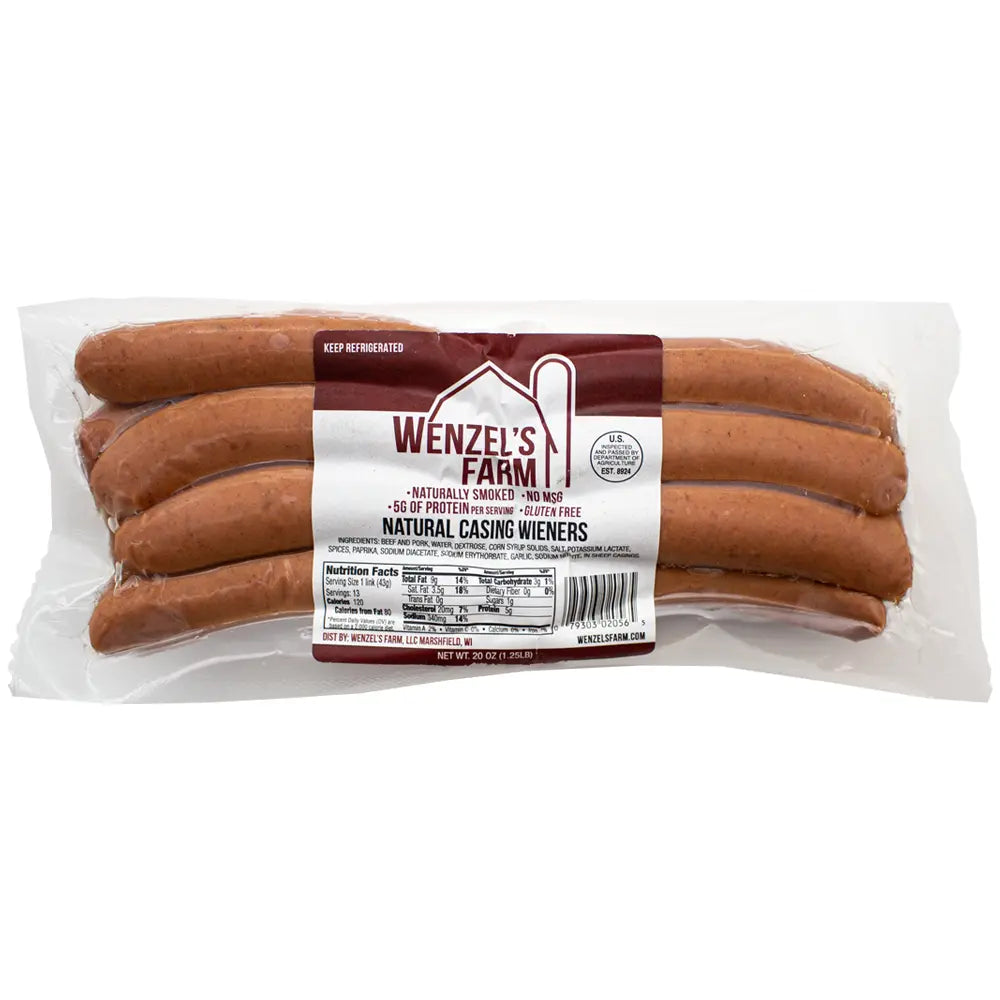 Natural Casing Wieners – Wenzel's Farm